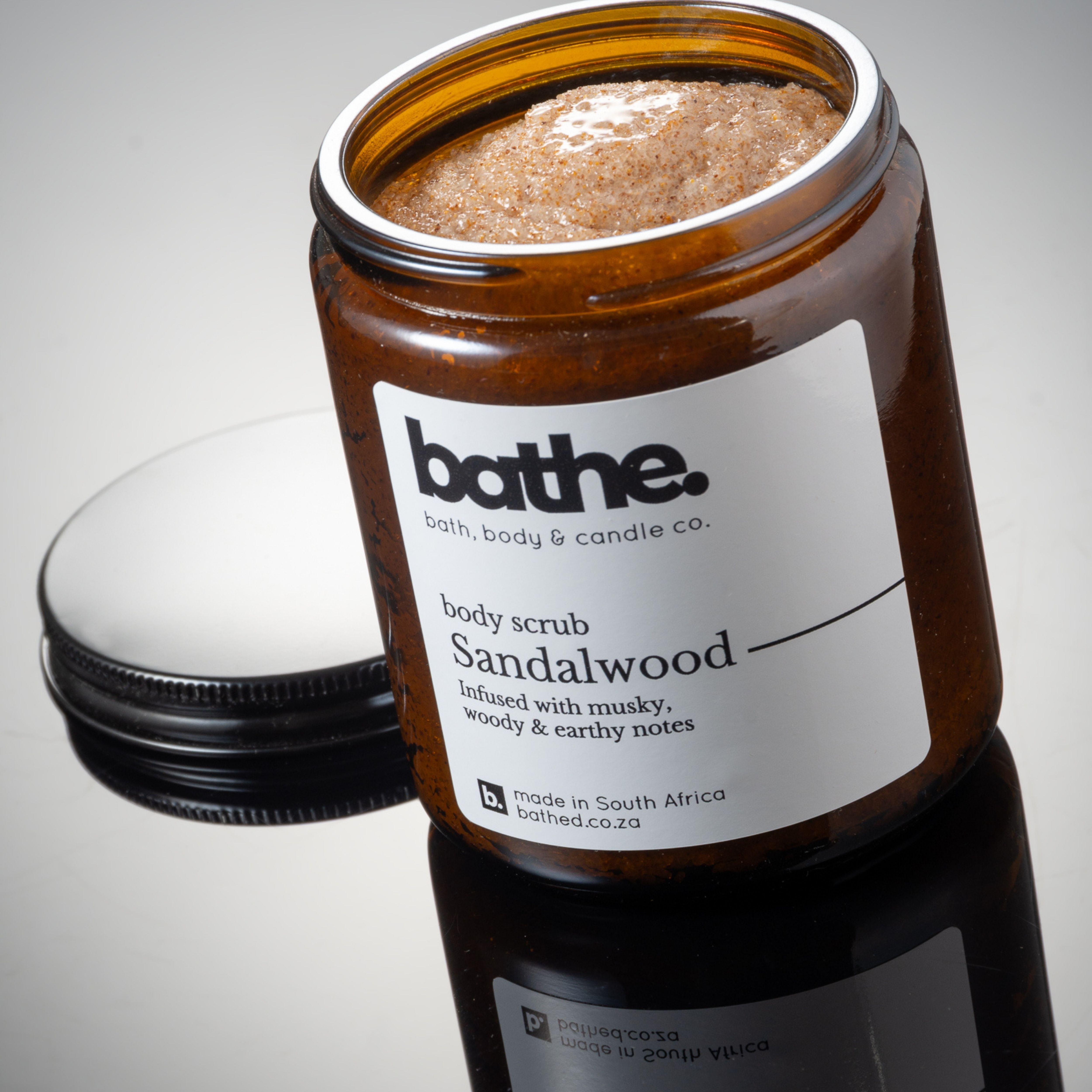 Sandalwood body scrub – Bathe. bath, body & candle co.